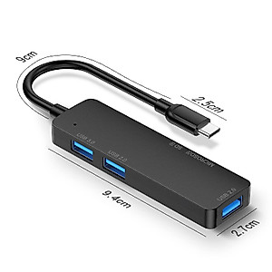 USB C Hub, 5 in 1 USB Type C Hub Adapter to 1 USB 3.0 Port/ 2 USB 2.0 Ports and SD/TF Card Reader for PC, Laptop, MacBook, and Smartphones