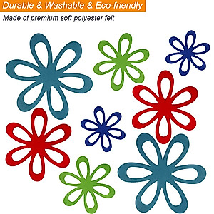 Felt Pan Separators, Set of 20 & 4 Different Sizes, Flower Glass Bowl Separators/Dish Separators Protectors/Pan Separator for Stacking and Protecting Glassware, Cookware and More