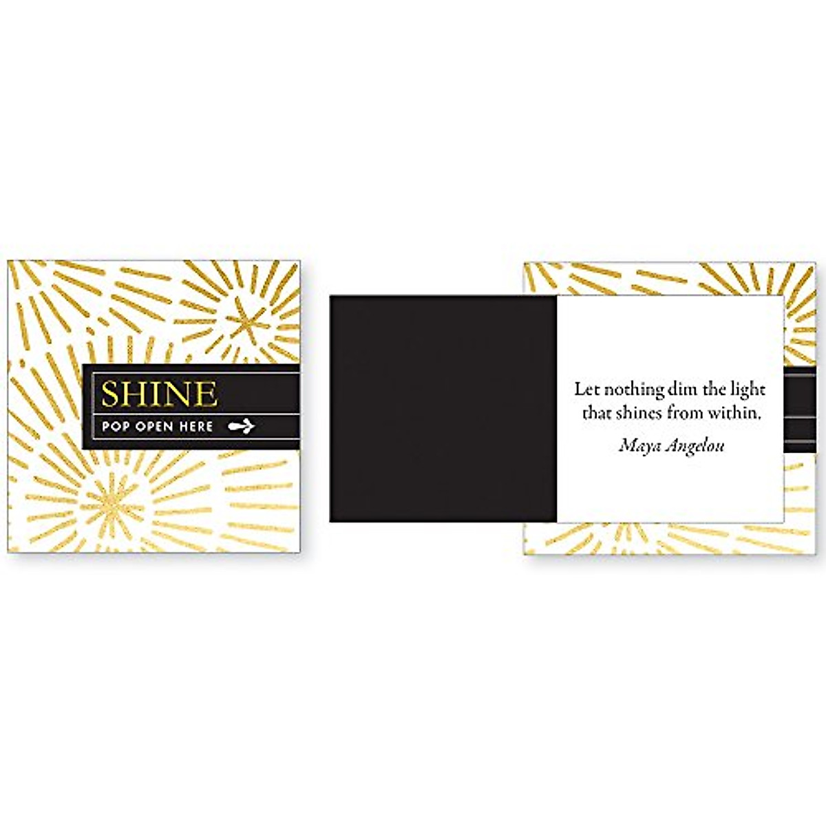 Tiptop Home Pop Open Cards, Believe, BE Happy, Smile, Thank You, Shine, Happy Day, Carpe Diem - Inspirational Greeting Cards - with GB Pen