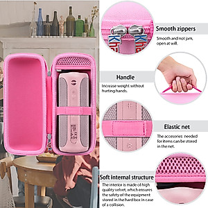 khanka Hard Travel Case Replacement for SOWO Surgeboom 2 Outdoor Portable Bluetooth Speaker, Wireless IPX7 Waterproof Speaker, Case Only (Pink)
