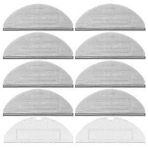 Mop Pad for Roborock S7 MaxV, S7 MaxV Ultra, S7 MaxV Plus, S7, S7+, S8, S8+ Robot Vacuum Cleaner, 8 Pcs Reusable Microfiber Mop Pads Accessories and 2 Pcs Disposable Mop Pads Replacement Part
