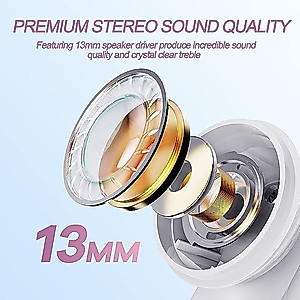 Wireless Earbuds Bluetooth 5.0 Headphones with 30H Cycle Playtime Built-in Mic IPX6 Waterproof Headsets with Charging Case Air Buds Pro Ear Buds Wireless Stereo Earphones for iPhone/Android