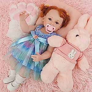 CUAIBB Lifelike Reborn Baby Dolls, 18 inch Reborn Doll Realistic Newborn Baby Doll Silicone Body, Real Life Baby Doll for Kids Gift Set Age 3+