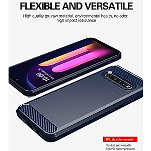 DONGDEAR for LG V60 ThinQ Case Slim,LG V60 Phone Case, Ultra [Slim Thin] Flexible TPU Scratch Resistant Rubber Soft Skin Shockproof Protective Cases Cover for LG V60 ThinQ (Brushed Black)