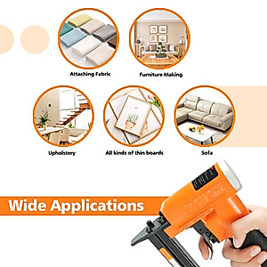 KN8016 21 Gauge Industrial Pneumatic Upholstery Stapler 1/2-Inch Crown for 1/4-Inch to 5/8-Inch Staples, Air Power Upholstery Construction Staple Gun for Home Renovation, Furniture, DIY Woodworking