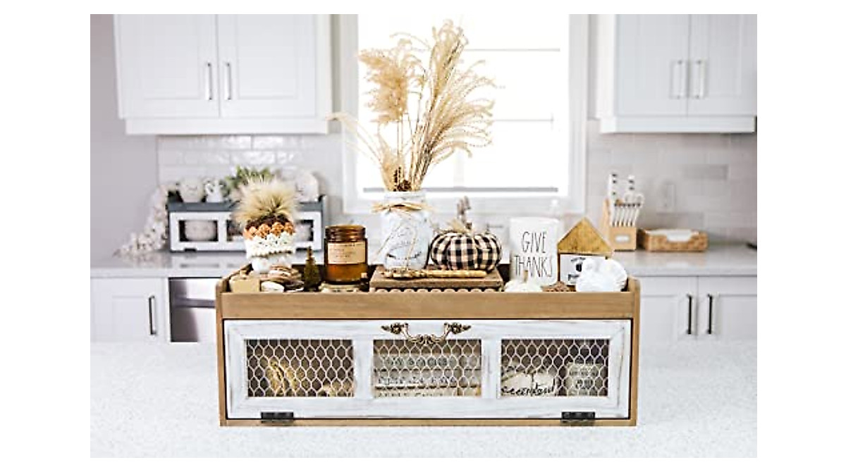 Farmhouse Chicken Wire Shelving — Rustic Kitchen & Bathroom Decor
