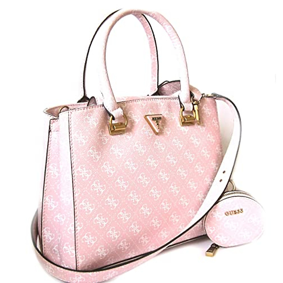 GUESS Alexie Girlfriend Satchel, Pink Logo