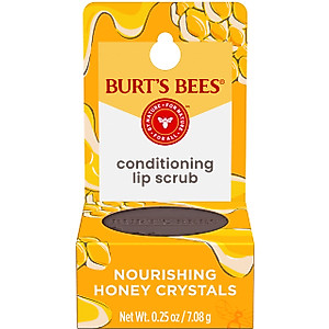 Burt's Bees Lip Care Easter Basket Stuffers, Moisturizingc & Conditioning Lip Scrub Spring Gift, for All Day Hydration, with Exfoliating Honey Crystals, All Natural, 0.25 Ounce