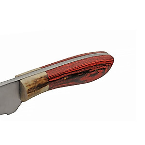 Redtail Stainless Steel Blade Wood/Stag 9 inch Hunting Knife