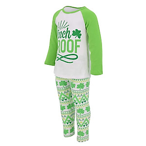 Unique Baby Girls St Patrick's Day Pinch Proof Legging Set (7/XXL, Green)