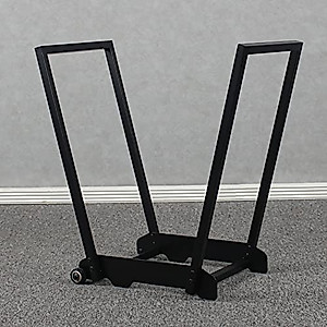 Industrial Rustic Firewood Log Rack for Home Fire Place Decoration,Indoor Outdoor Wrought Iron Firewood Holders,Lumber Storage Stacking,Metal Firewood Racks,Black(Large)