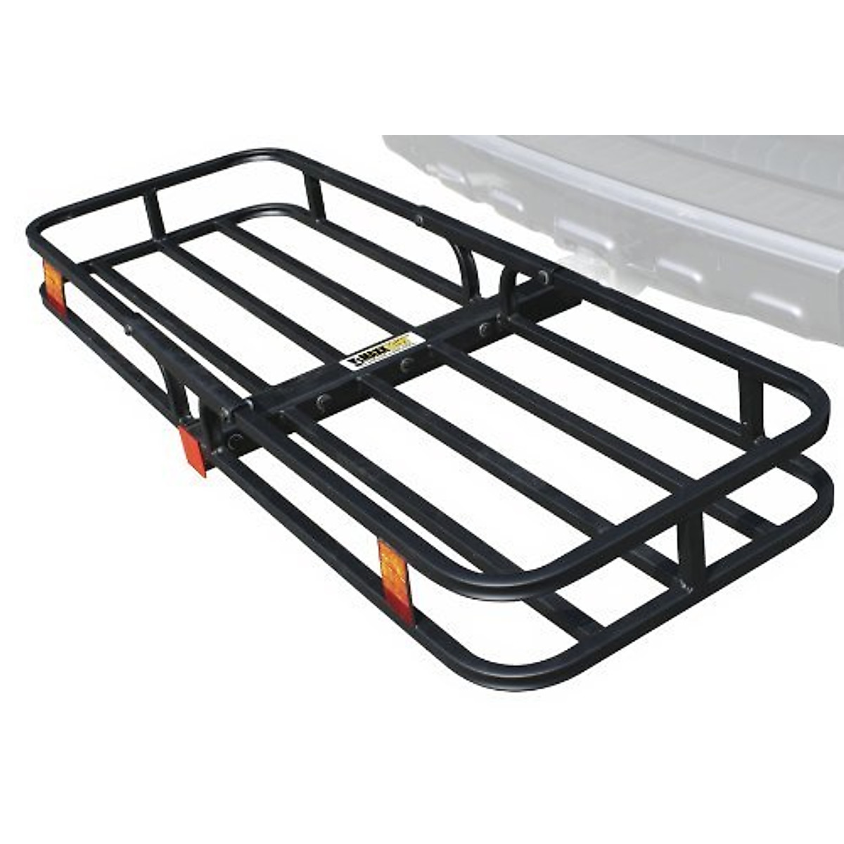 MaxxHaul 70107 53" x 19-1/2" Hitch Cargo Carrier - Trailer Mount Steel With High Side Rails For RV's, Trucks, SUV's, Vans, Cars 2" Receiver 500-lb Load Capacity , Black