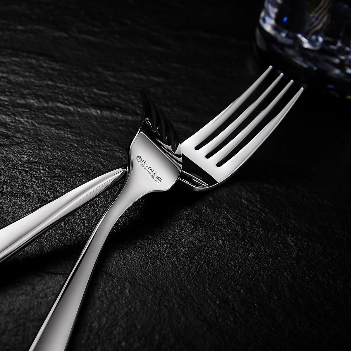 Royalrose Alexander Fine Forks, Set of 4, 18/10 Stainless Steel, Well Made, Dishwasher Safe, Heavy Duty Fork (8.1" Dinner Fork)