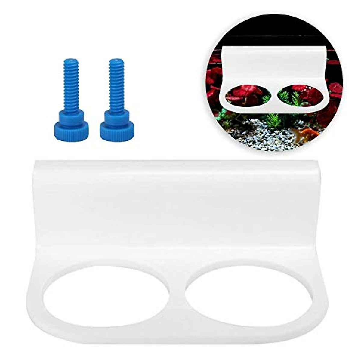 eecoo Aquarium Filter Sock Bracket Aquarium Acrylic Durable Double Hole Filter Bag Bracket Water Filter Holder Support Fish Tanks Accessory