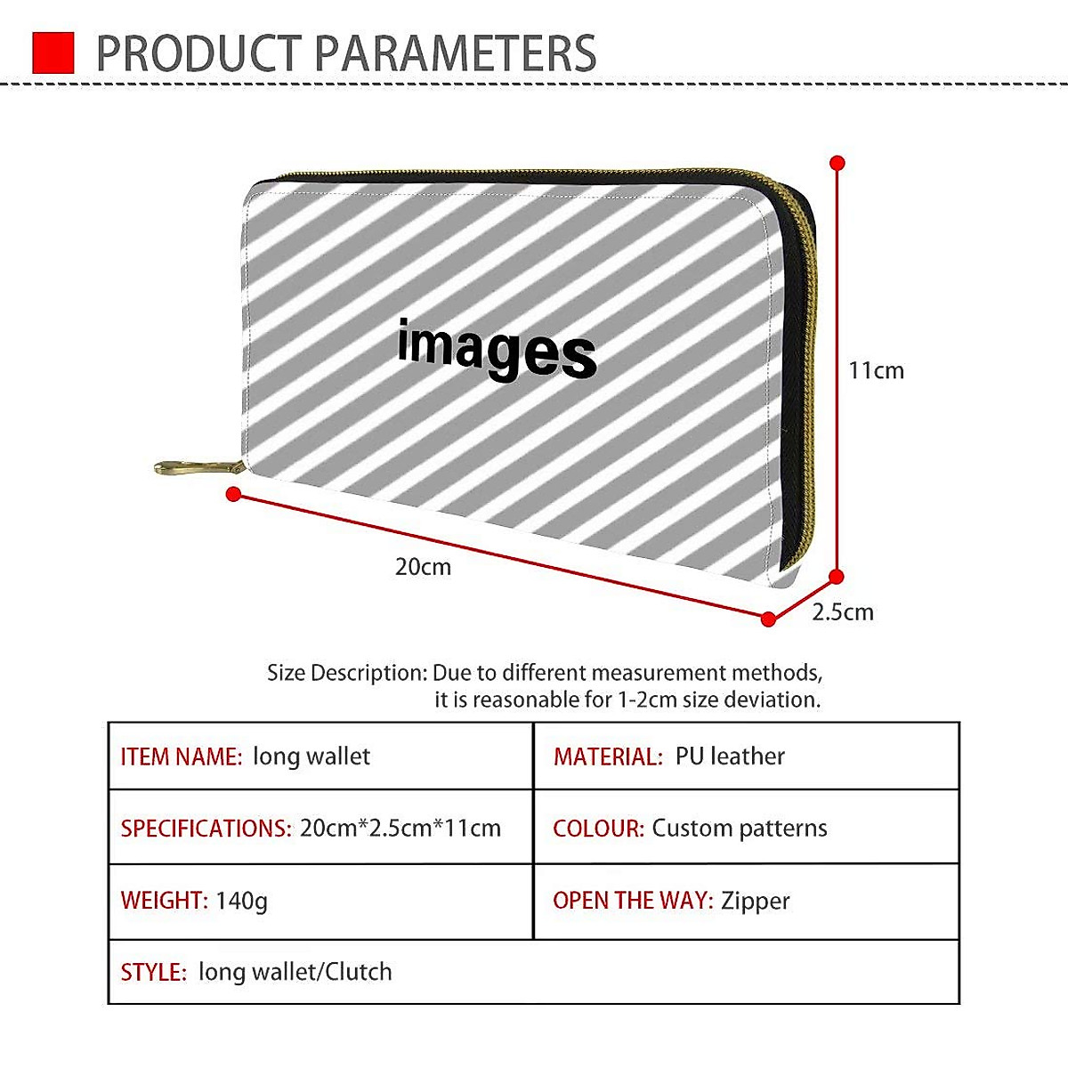 Forchrinse Giraffe Print Wallet for Women PU Leather Card Holder Phone Checkbook Organizer Zipper Coin Purse