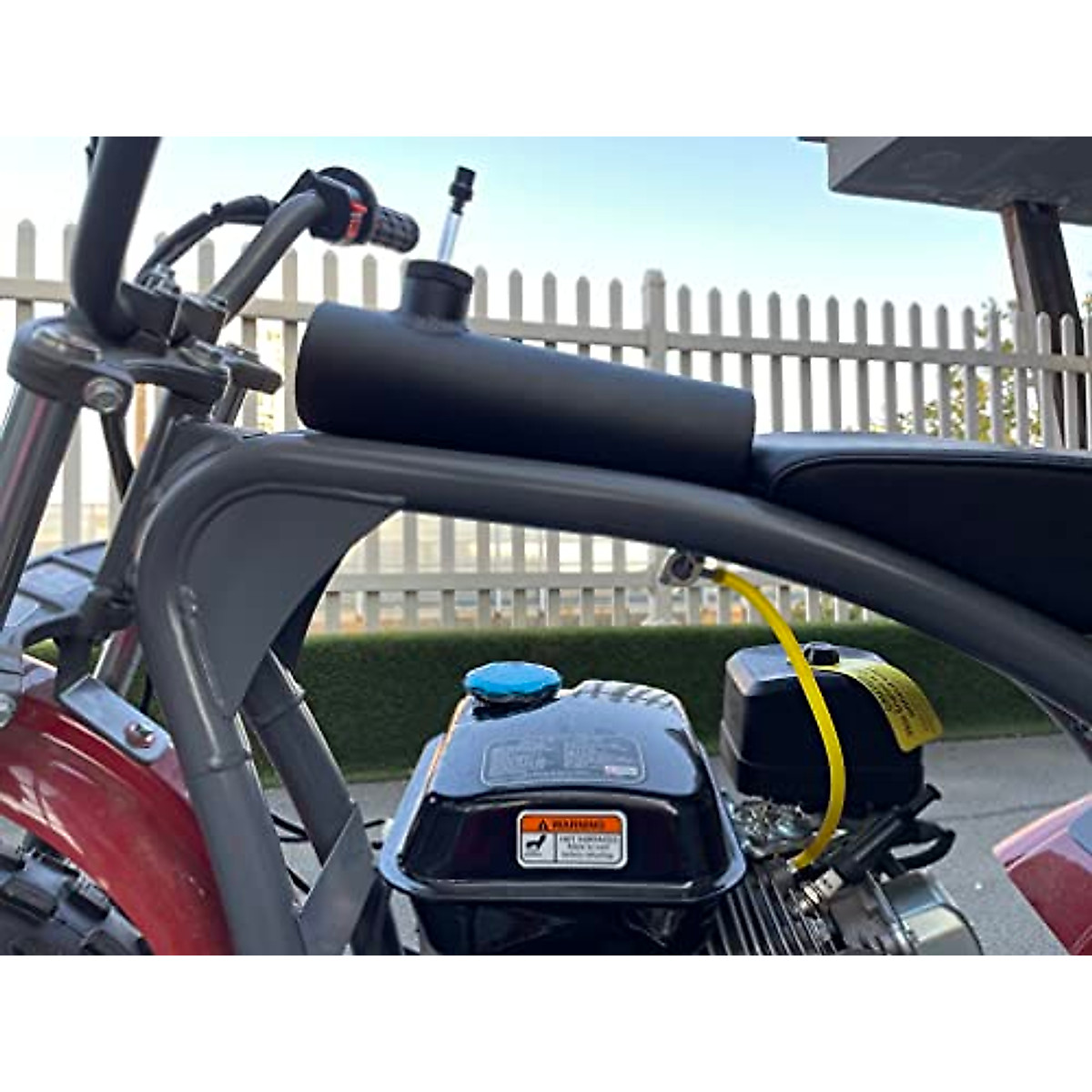 SJVLXHI Black Gas Tank Aluminum Cylinder 10" For Coleman Powersports CT200U BT200X CT200u-ex,For Predator 212cc 196cc/6.5HP Go Kart and Gas Mini Bike