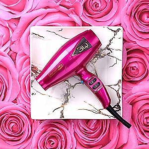 INFINITIPRO BY CONAIR 3Q Compact Electronic Brushless Motor Styling Tool/Hair Dryer, Pink