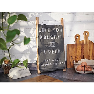 Primitives by Kathy Love You A Bushel and A Peck and A Hug Around The Neck Decorative Kitchen Towel, Cotton