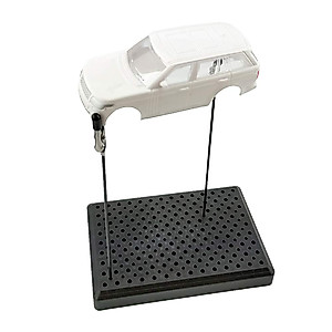 MAY.T Model Painting Alligator Clip Sticks 20PCS with Stand Base 1PCS for Airbrush Hobby Model Parts