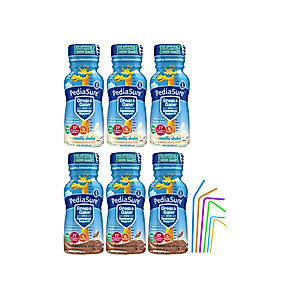 Pediasure Immune Support Kids Protein Shake Grow (8 Fl Oz 6 Pack) Vanilla and Chocolate
