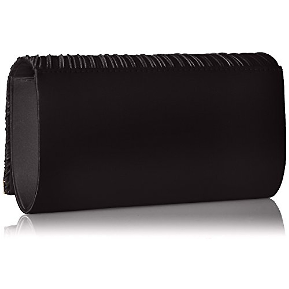Jessica McClintock womens Chloe Satin Clutch Evening Handbag, Black, One Size US