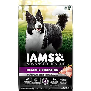 IAMS Advanced Health Adult Healthy Digestion Dry Dog Food with Real Chicken, 27 lb. Bag