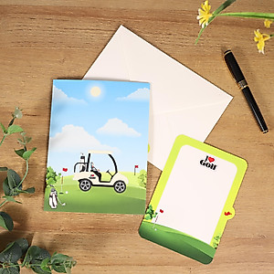 Golf Pop Up Birthday Card for Men, Golfers; 3D Golf Pop Up Fathers Day Card, Father's Day Card for Men, Dad, Husband, Grandpa, Him; All-Occasion Greeting Card, Retirement Card for Boss, Coworker