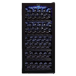 Whynter FWC-1201BA 124 Bottle Freestanding Wine Refrigerator, Black