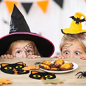 Quera 50 Pack Halloween Napkins Paper Napkins Black Cat Cocktail Napkins Decorations for Halloween Party Supplies, Black Cat Gifts Dinner Party Decoration (6.5 x 6.5 In)