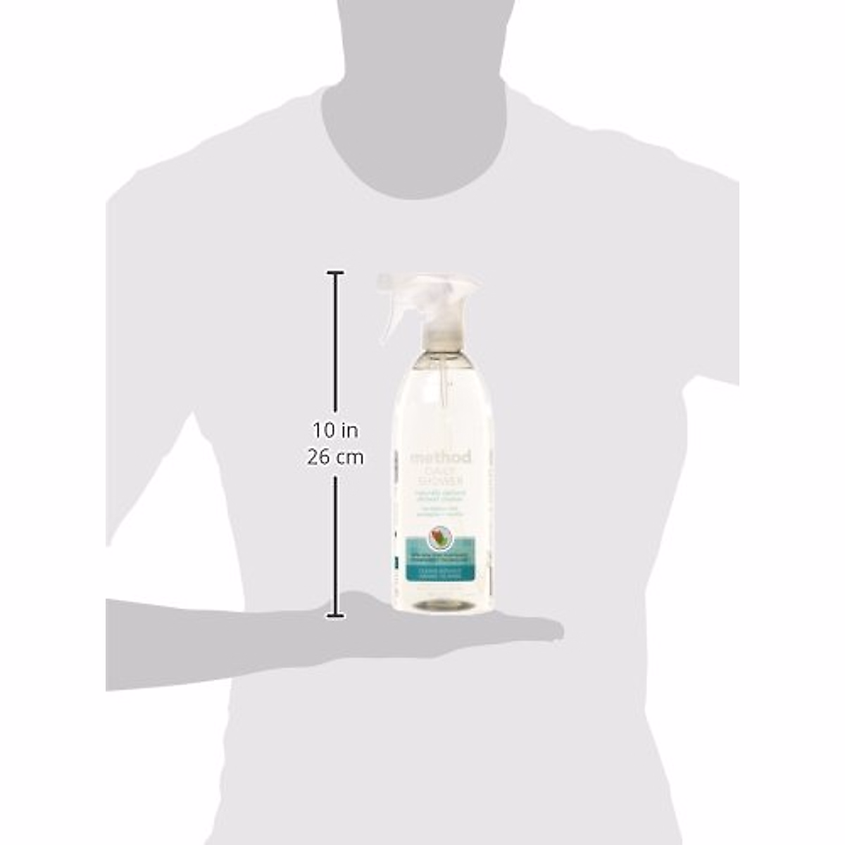 Method Daily Shower Cleaner Spray, Plant-Based & Biodegradable Formula, Spray and Walk Away, Eucalyptus Mint Scent, 28 Fl Oz, (Pack of 8), Packaging May Vary