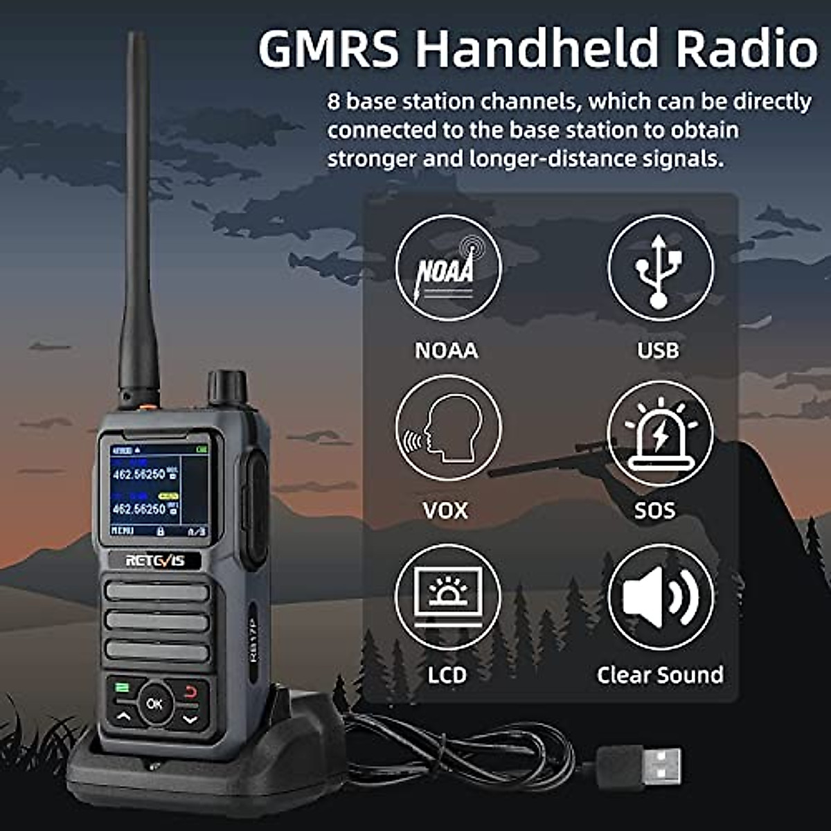 Retevis RT97 GMRS Mobile Radio Relay Communication Set, Full Duplex ...
