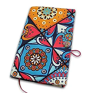 Fabric Book Sleeve Cover, Washable Novel Protector - Very Color, Padded Book Protector for Adult, Planner Book Case, Hard Books Covers for Paperback 5.5 x 8.2 x 1.6 (Very Color)