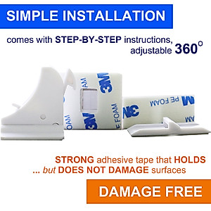 Ximenia Safety Magnetic Cabinet Locks 8 Locks 2 Keys for Drawers, Cabinet Doors - Non-Destructive, No Drilling Baby / Childproof Magnetic Locking System