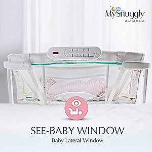 MySnuggly Newborn Bassinet Insert for Soothing Motions Bassinets | Patented Safe Real Cuddling Feeling for Better Sleep