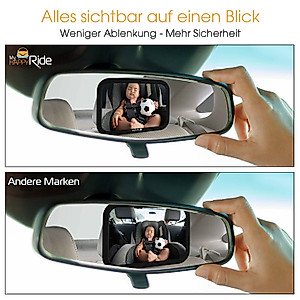 Baby Car Mirror - Shatterproof Car Rearview Mirror to see Child/Infant in Baby Seat, Safety Mirror, Easy Installation