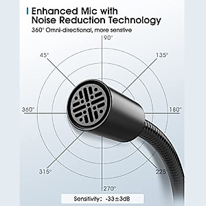 Desktop USB microphone with mute button, plug and play, can adjust the direction arbitrarily. Compatible with MAC/Windows, suitable for recording, work meeting, gaming, laptop, computer