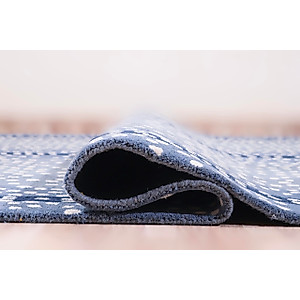 Wallard Antelope Cheetah Blue,Natural,Gray,Mink Animal Contemporary HandTuffted 100% Woolen Area Rugs and Carpets (Blue, 10 x 8 FT)