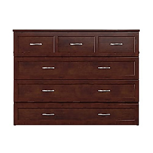 AFI Deerfield Murphy Bed Chest Full, Walnut