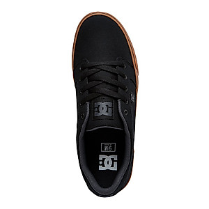 DC Men's Anvil Casual Skate Shoe, Black/Gum, 12 D M US