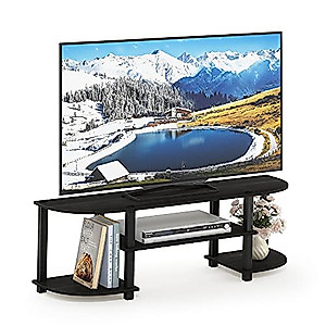 Furinno Turn-S-Tube Wide TV Entertainment Center, Espresso/Black