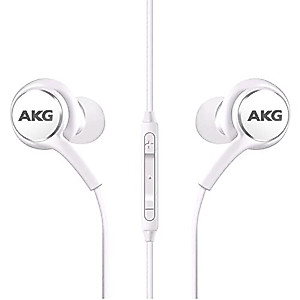 2022 Wired Earbud Stereo Headset for Samsung Galaxy S22 Ultra S21 Ultra Galaxy S20 Ultra 5G, Note 10, Note 10+ - Designed by AKG - C-Connector with Microphone and Volume Remote - White