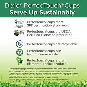 Dixie PerfecTouch 12 oz. Insulated Paper Hot Coffee Cup and Lid Set by GP PRO (Georgia-Pacific) Coffee Haze and White, 5342COMBO600, 300 Cups and 300 Lids (50 Cups and Lids Per Pack, 6 Packs Per Case)