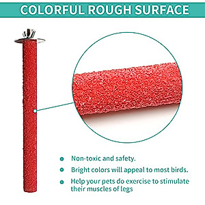 Yoohey 5PCS Colorful Bird Perch Conures Stand, Parrot Perch Stand Toy, Wood Perch Stand for Parrots, Macaws, Finches, Cockatiels, Parakeets