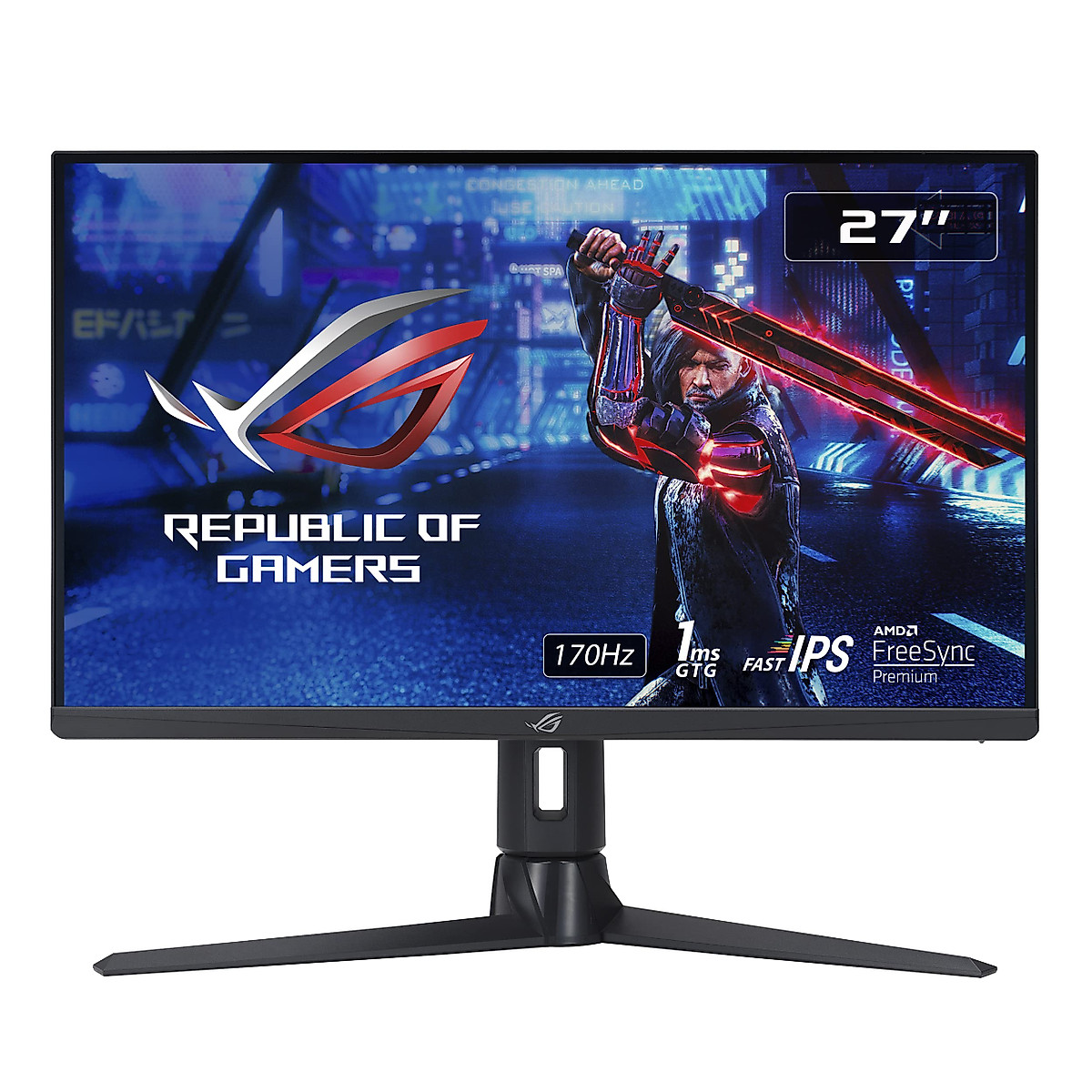 ASUS ROG Strix 27” 1080P Gaming Monitor (XG276Q) - Full HD, IPS, 170Hz, 1ms, Extreme Low Motion Blur, FreeSync Premium technology, DisplayPort, HDMI, Tripod socket for Webcam, DisplayHDR400, BLACK