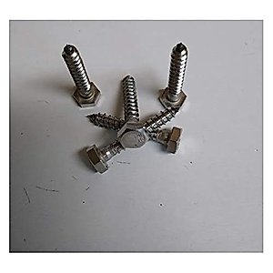 Shorpioen 25-Pack 3/8 x 3 1/2 Hex Lag Screw 18-8 Stainless Steel BC-3756L188