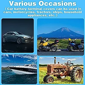 6Pcs Battery Terminal Cover, Battery Terminal Protector, Car Insulating Battery Cover, Soft Rubber Positive and Negative Poles Stud Covers Connector Top Post Cap for Car Motorcycle Truck (Red/Black)