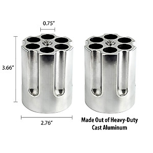 Barbuzzo Gun Cylinder Pen Holder & Paper Weight, Silver- Lock & Load Your Favorite Pens and Pencils at your Office Desk - The Perfect Office Accessory & Gift - Made Out of Heavy Duty Cast Aluminum
