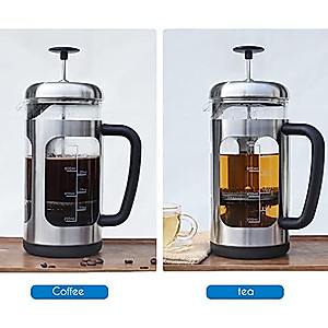 Easyworkz Stainless Steel French Press 34 oz Coffee Tea Maker with Soft Grip Handle