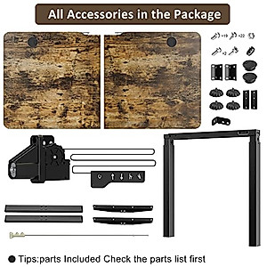 Azonanor Standing Desk - Stand up Desk with Splice Board, Electric Adjustable Height Desk, 48 x 24 Inches Sit Stand Home Office Desk