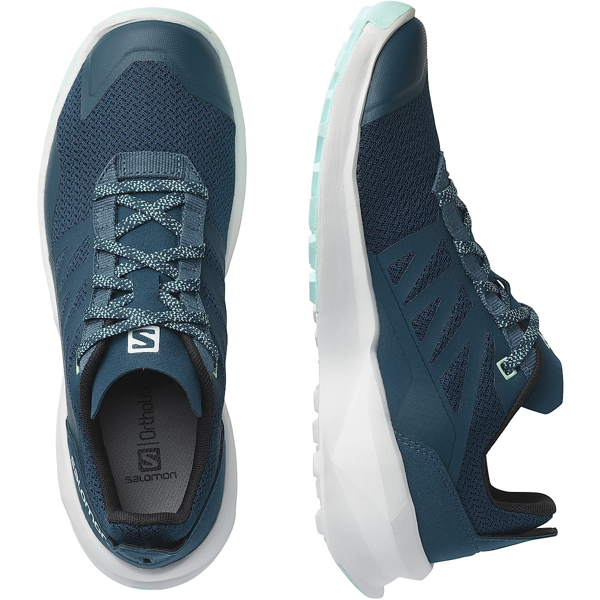 Salomon Patrol Hiking Shoes for Women Trail Running, Legion Blue/White/Yucca, 7.5